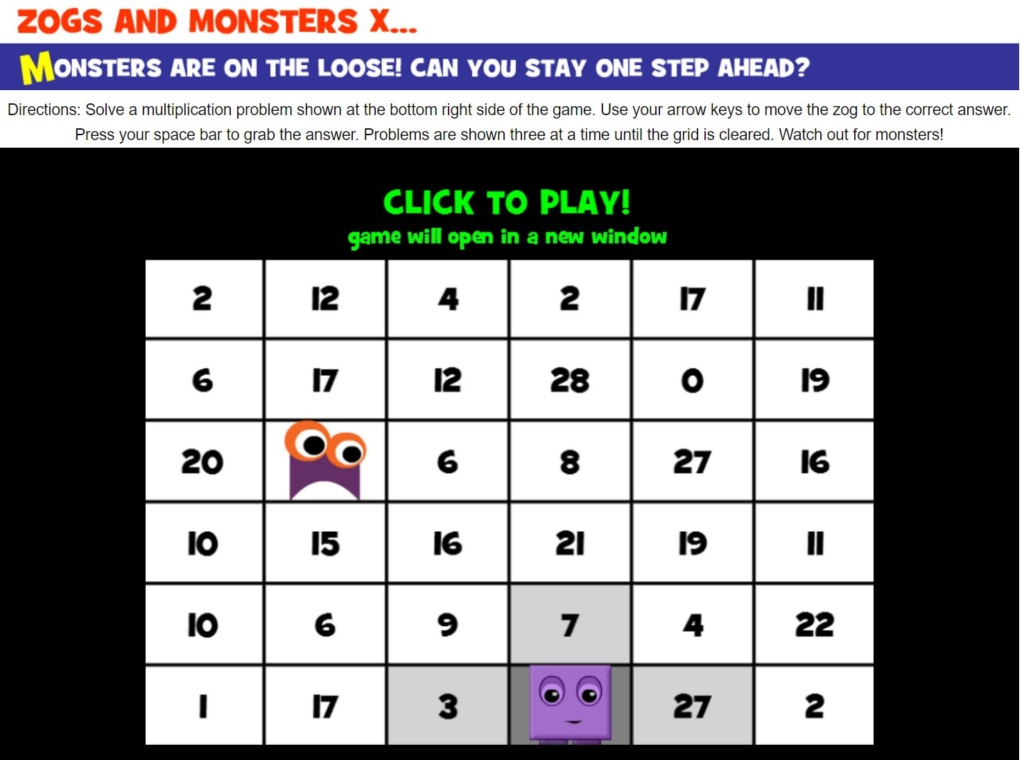 Engaging Computer Games to Build Multiplication Fact Fluency – SMathSmarts